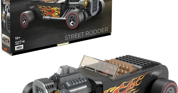 Mega Hot Wheels Street Rodder Racecar Building Set with 493 Pieces - HDJ97